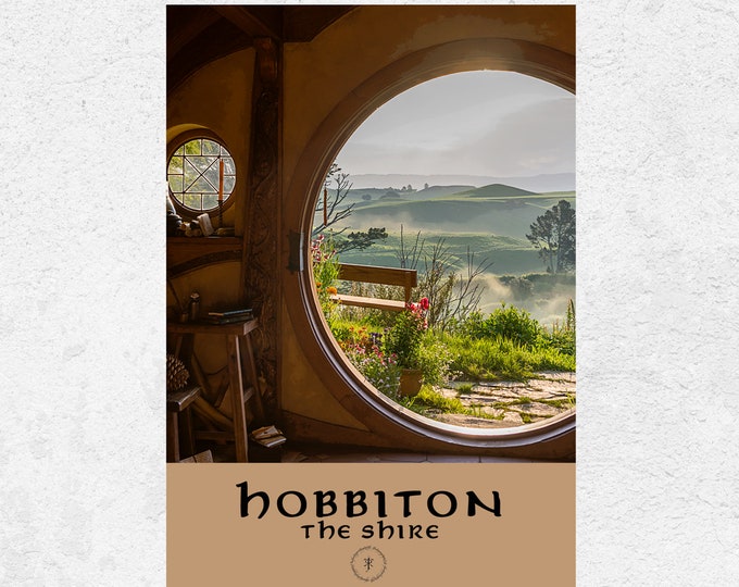 Bag End Lord of the Rings Poster. Frodo Baggins Hobbit Hole View Into ...