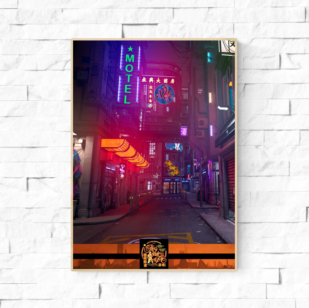 The Snake Pit Blade Runner Bar Poster. Los Angeles Blade Runner Neon ...