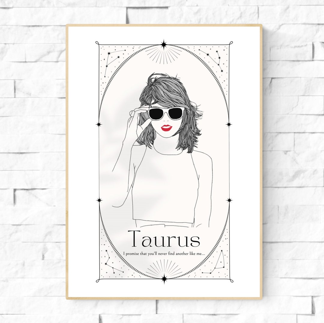 Taylor Swift Taurus Zodiac Poster. Pop Star Zodiac. Birth Month, Star ...