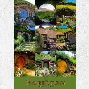 Hobbiton Dwellings Middle-earth Poster. the Houses, Homes and Holes of ...