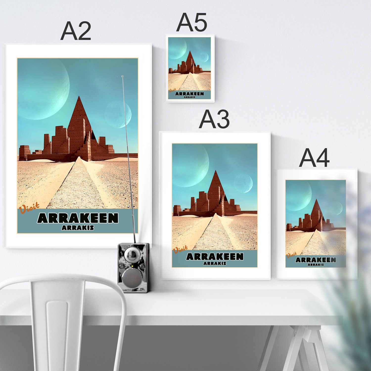 Dune Frank Herbert Arrakeen City on the Desert Planet Arrakis Poster ...