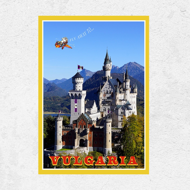 Baron Bomburst Castle Vulgaria Travel Poster. Chitty Chitty - Etsy