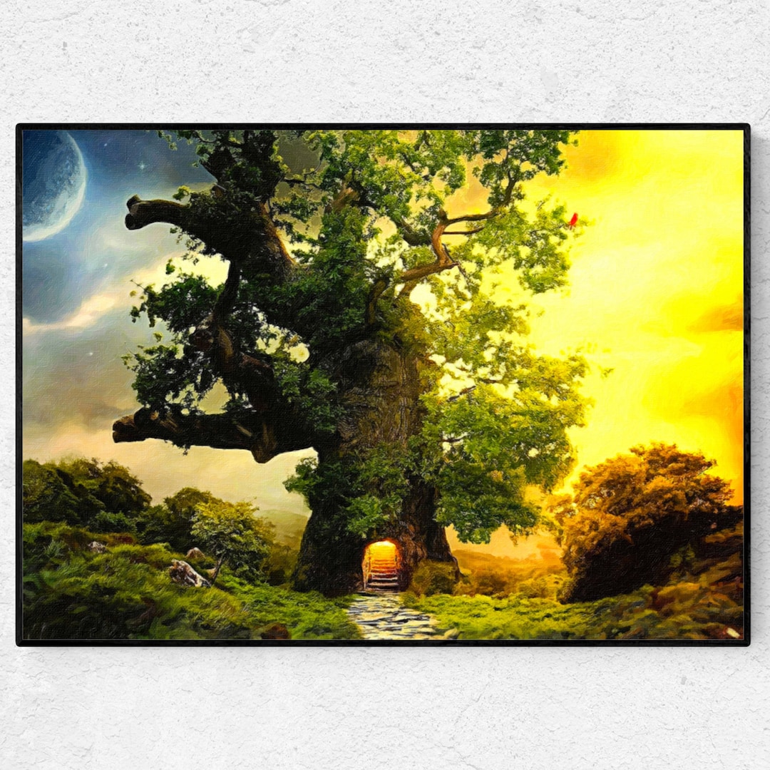 The Magic Faraway Tree Print Enid Blyton Art Print, Children's ...