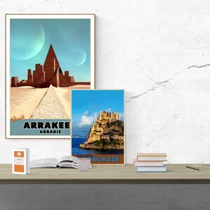 Dune Frank Herbert Arrakeen City on the Desert Planet Arrakis Poster ...