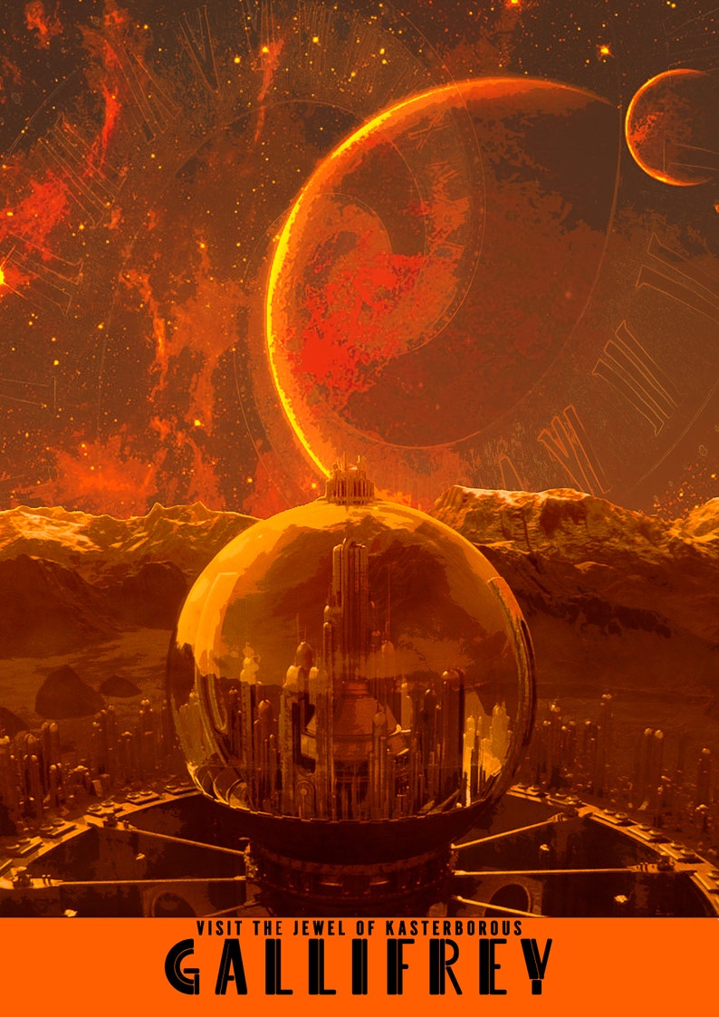 Gallifrey Travel Poster. Doctor Who Home of the Time Lords Art Print - Etsy