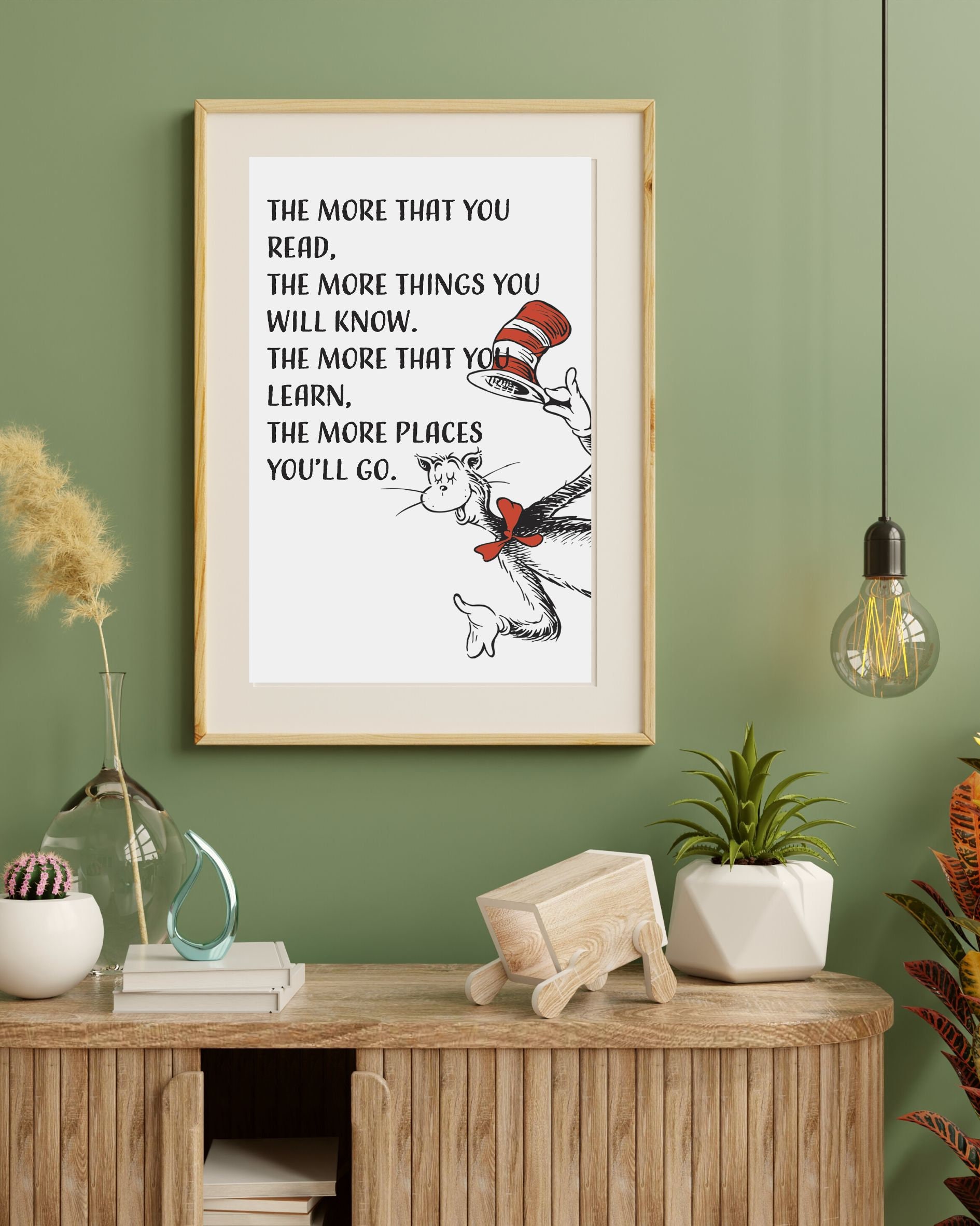 Cat in the Hat Dr Seuss Quote Print Home Decor Print Nursery - Etsy