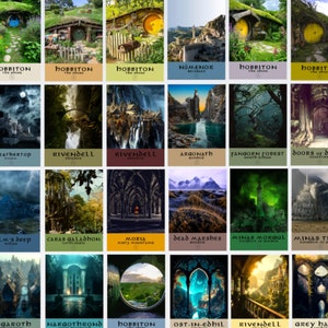 Ost-in-edhil Travel Poster. Lord of the Rings Fan Middle-earth Wall Art ...