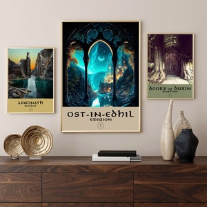 Ost-in-edhil Travel Poster. Lord of the Rings Fan Middle-earth Wall Art ...