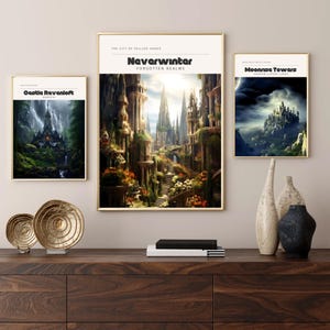 Set of 6 Fantasy Travel Posters | Dungeons & Dragons Art | Dnd ...
