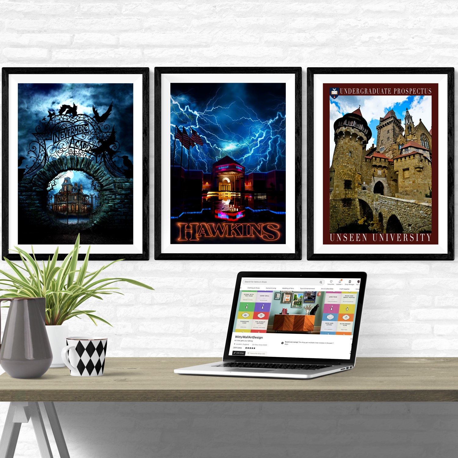 Nevermore Academy Poster. Wednesday Addams Family Poster Designed ...