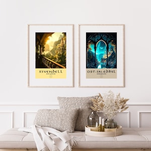 Ost-in-edhil Travel Poster. Lord of the Rings Fan Middle-earth Wall Art ...