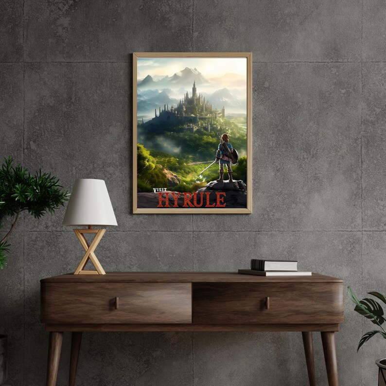 Hyrule Travel Poster. Gaming Poster Art - Legend of Zelda Poster Print ...