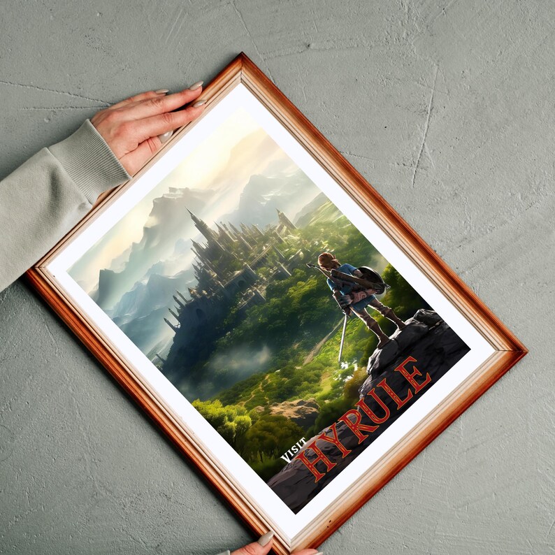 Hyrule Travel Poster. Gaming Poster Art - Legend of Zelda Poster Print ...