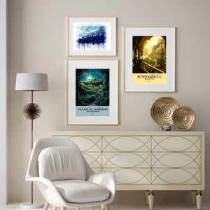 Vales of Anduin Print Lord of the Rings Fan Middle-earth Wall Art. LOTR ...