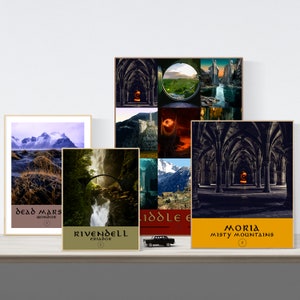Rivendell Elven Realm Poster. Lord of the Rings Art Print. J.R.R ...