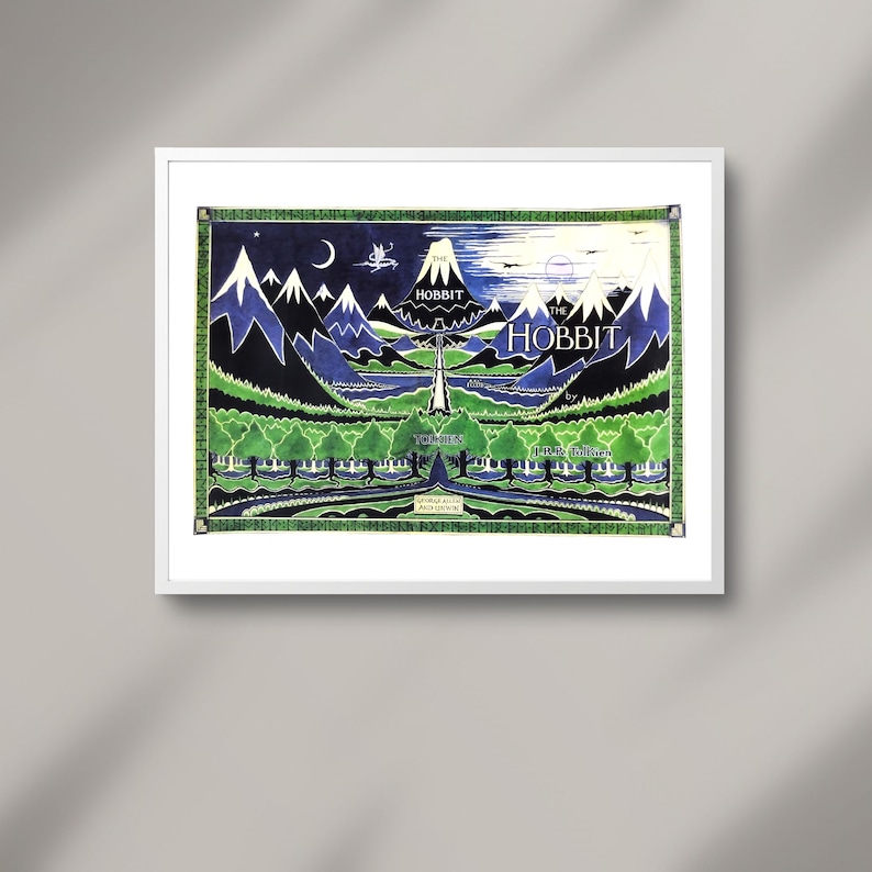 The Hobbit Poster Book Cover Poster. Lord of the Rings Poster. Tolkien ...