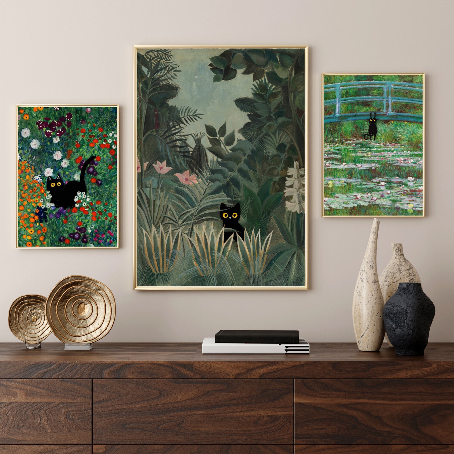 Henri Rousseau Jungle Cat Print: Funny Black Cat Art (digital Download ...