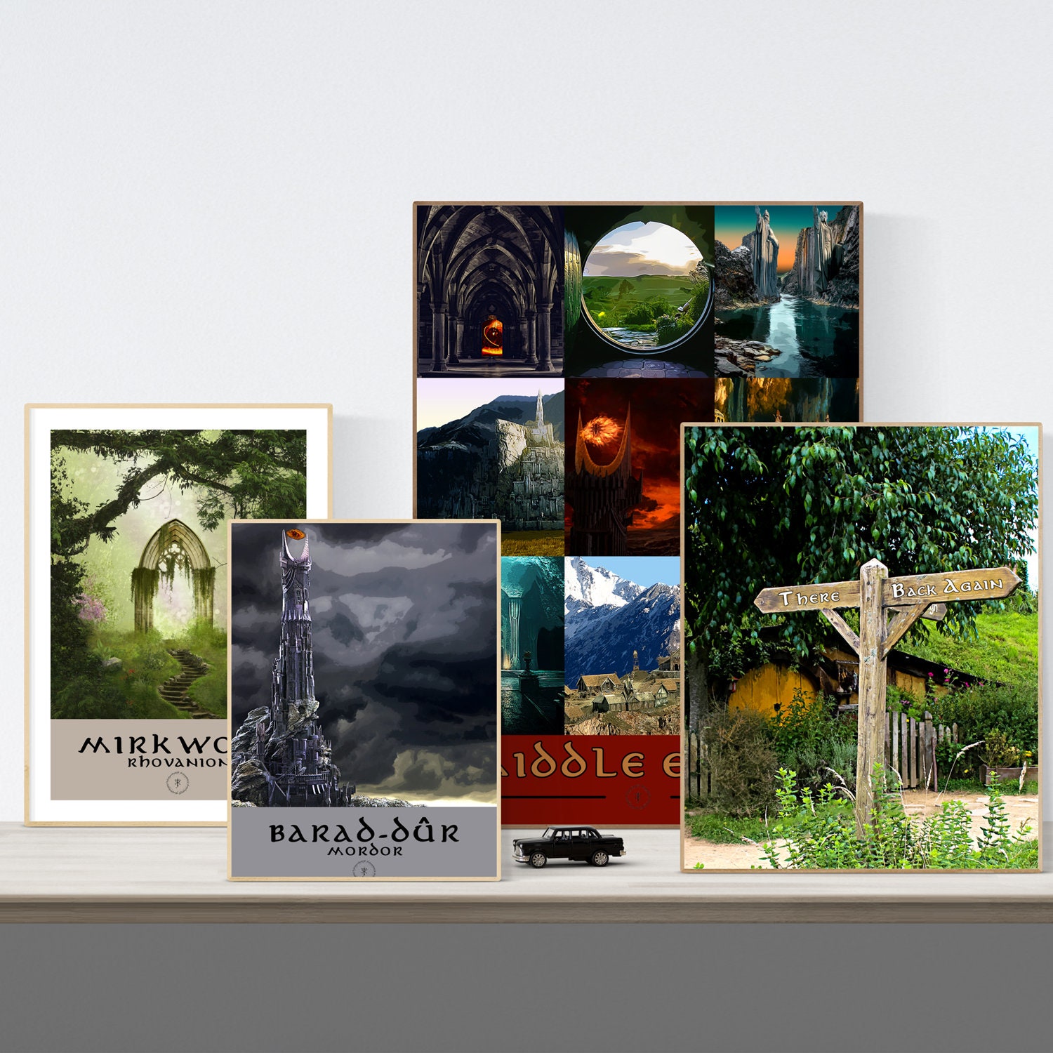 Hobbiton Sign Post Art Print: Lord of the Rings Inspired - Etsy