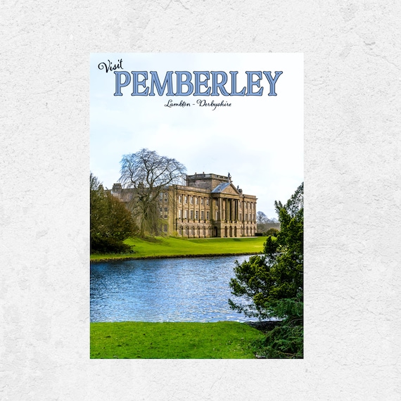 Pemberley House Poster. Travel Poster for Fictional | Etsy