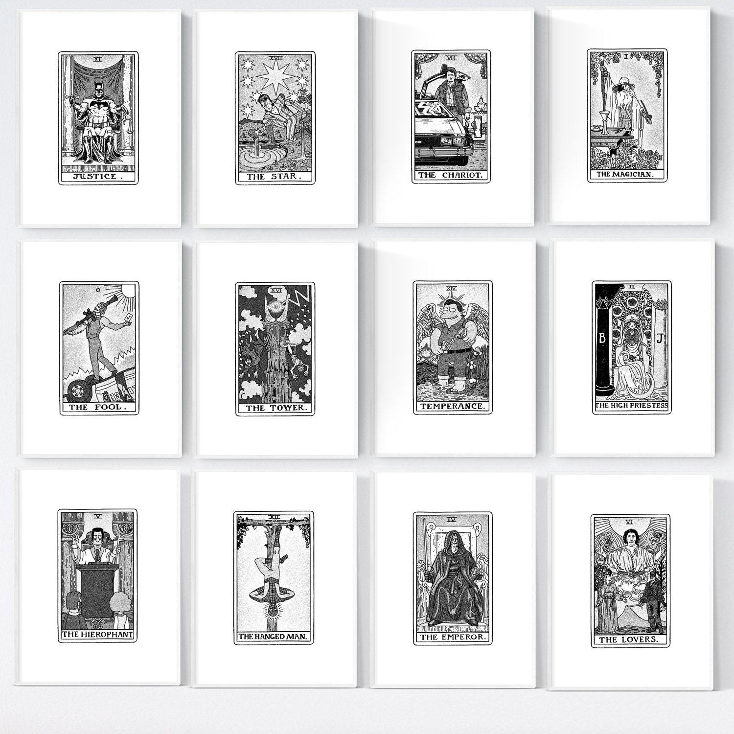 Back to the Future Tarot Card Poster. Tarot Wall Art, Celestial Wall ...