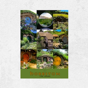 Hobbiton Dwellings Middle-earth Poster. the Houses, Homes and Holes of ...