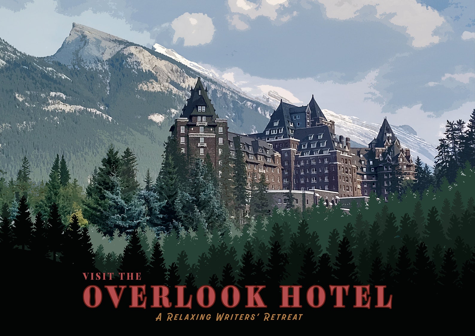 Overlook Hotel Poster. the Shining Inspired Movie Poster. Fictional ...