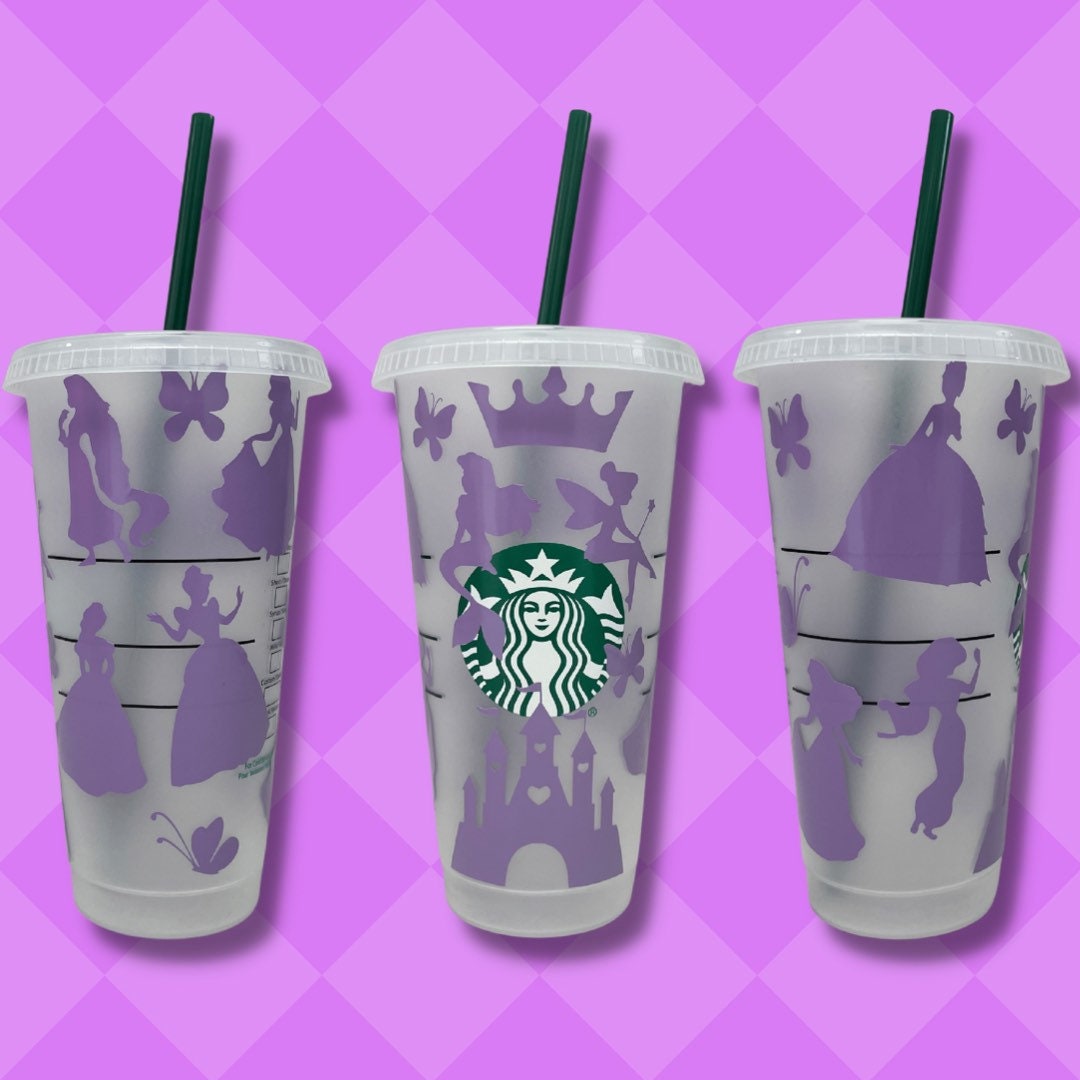 Princess Disney Characters Reusable Starbucks Cup Tumbler - Etsy