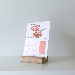 Custom Desk Calendar With Botanical Fine Art Cards, Optional Wood Stand ...