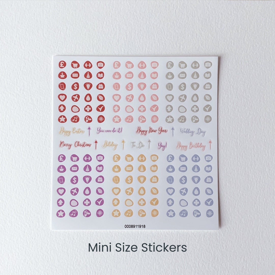 Cute Mini Stickers, Deco Stickers Sheet for Journaling, Unique and ...