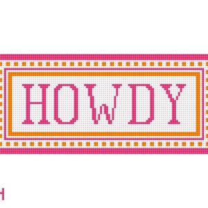 Howdy Handpainted Needlepoint Canvas 13 Mesh Colorful - Etsy