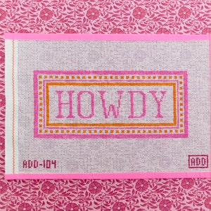 Howdy Handpainted Needlepoint Canvas 13 Mesh Colorful - Etsy