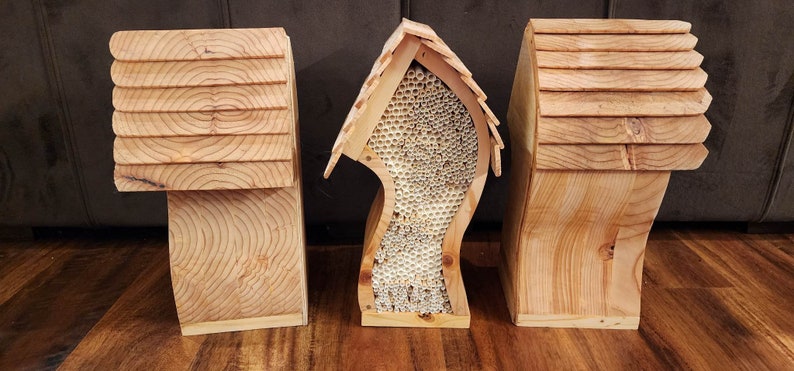 Handcrafted Mason Bee Hotel for a Sustainable Garden A House - Etsy