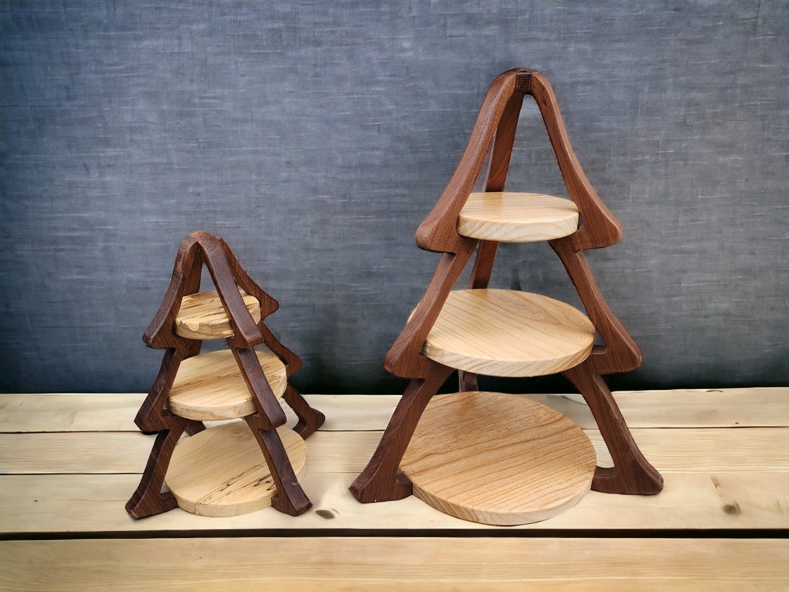 Handcrafted 3 Tier Wooden Tree Displays: Charming Decor That Adds ...