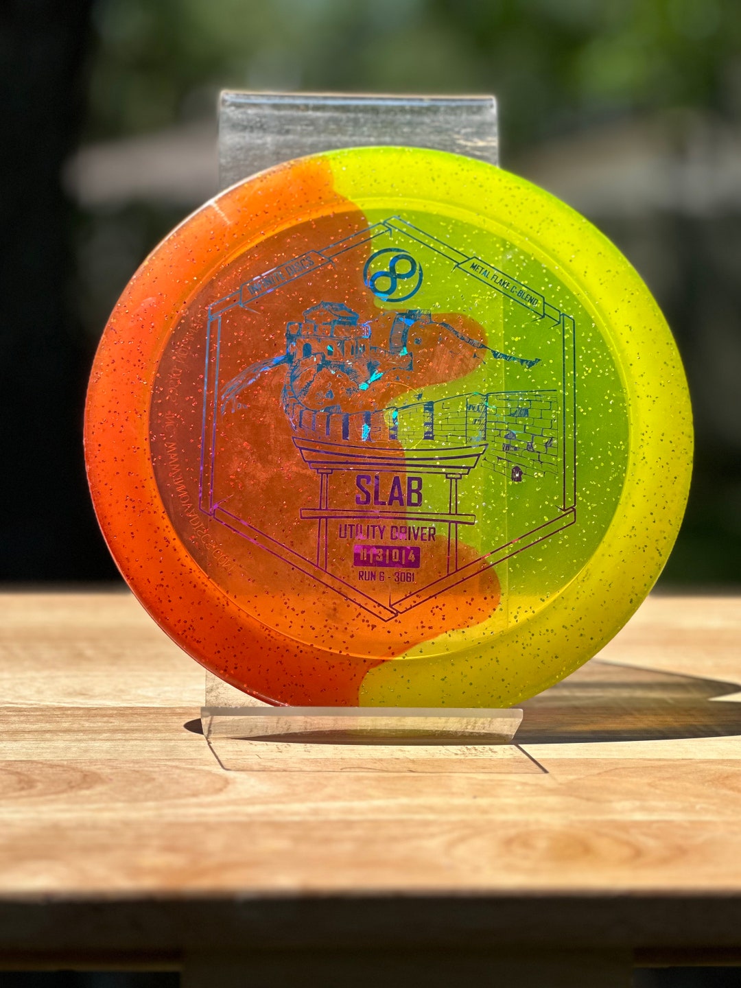 Infinite Discs Metal Flake Slab - Etsy