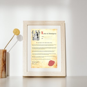 Personalizable Letter of Indulgence for Forgiveness of Sins Digital PDF ...