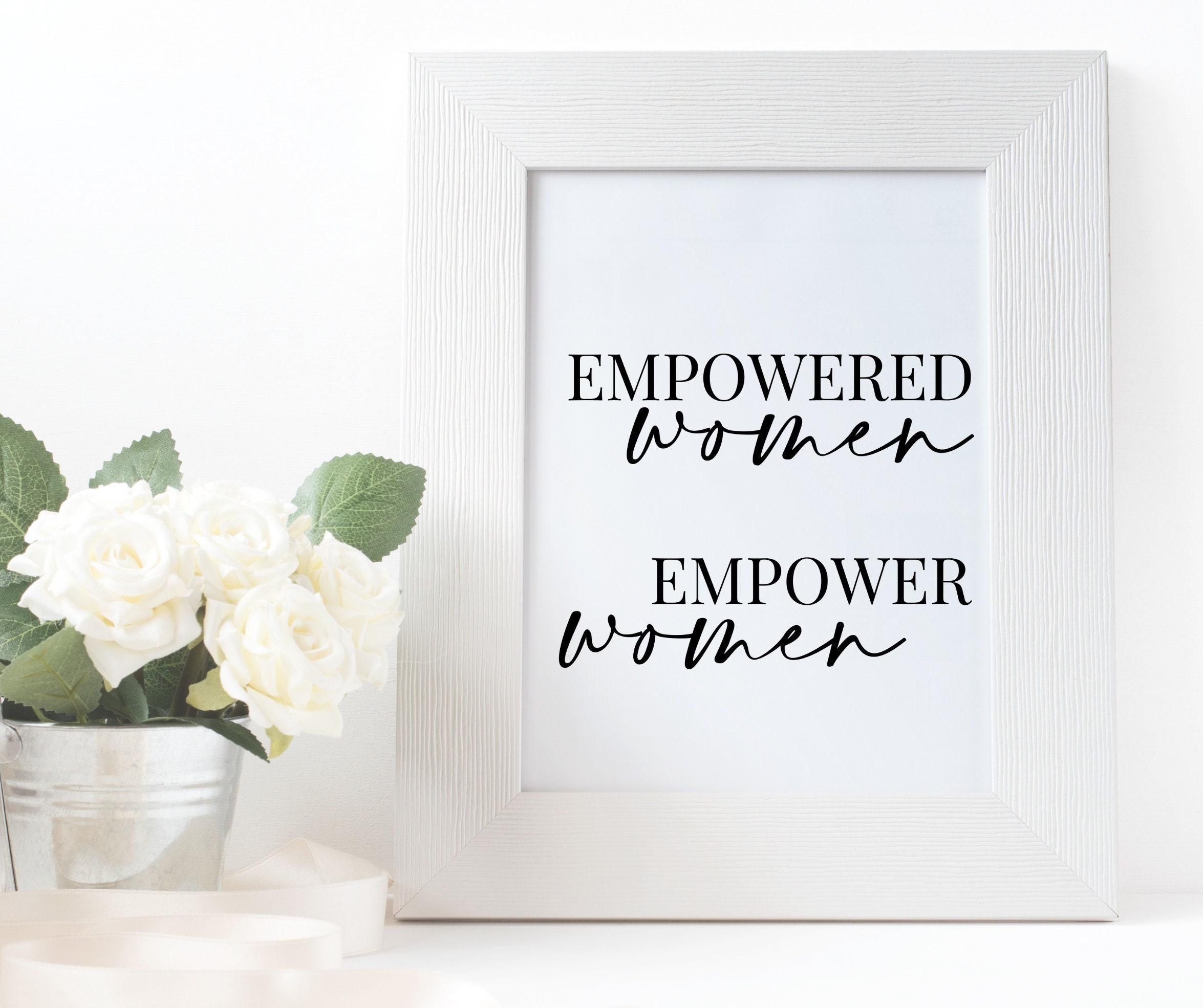 Empowered Women Quote Print, Feminist Home Office Decor (digital ...