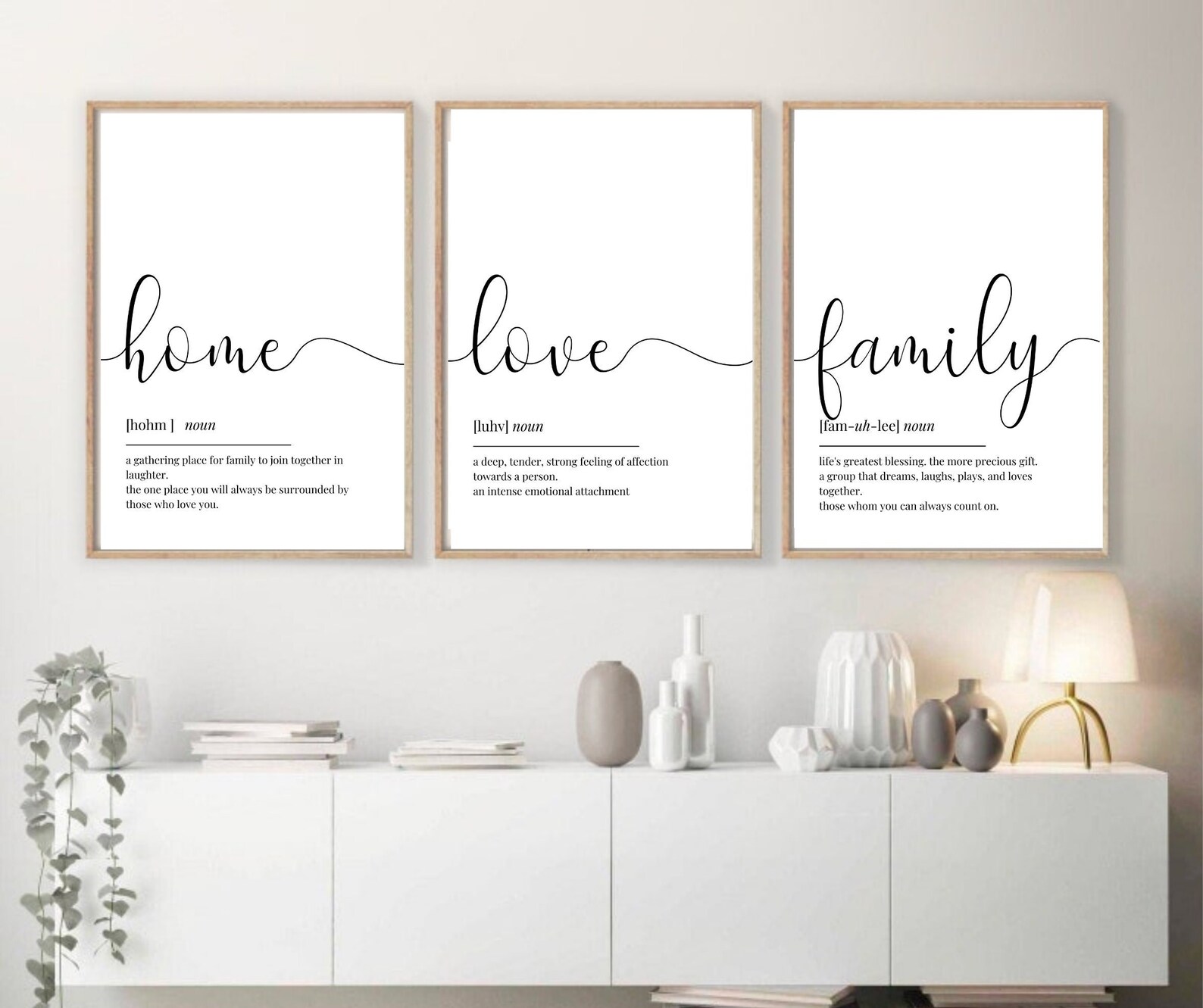 Home Love Family Definition Wall Quote Home Decor Designs | Etsy