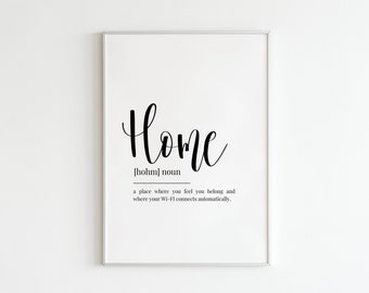 Home Dictionary Print Home Wall Decor Funny Definition Wall - Etsy