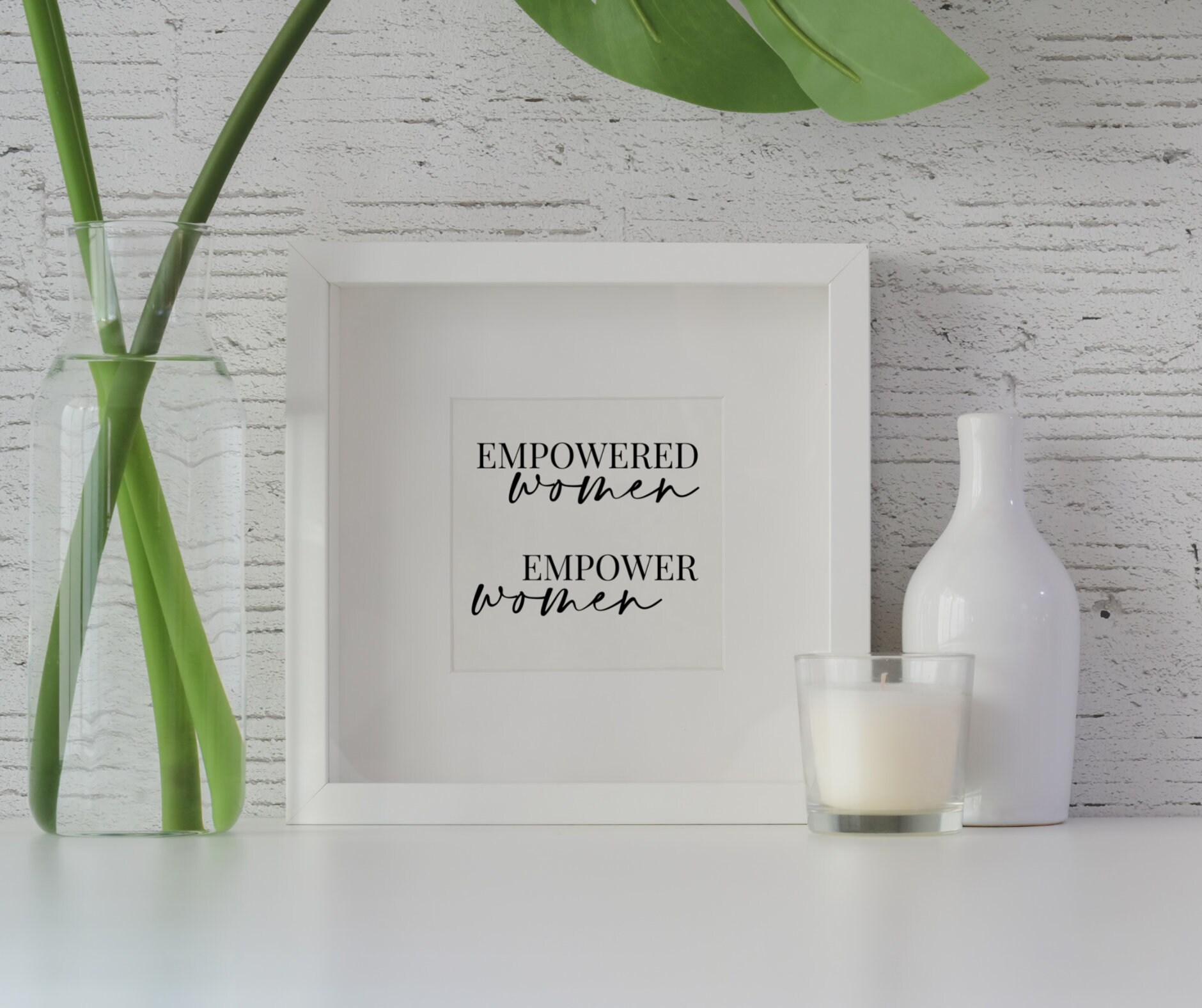 Empowered Women Quote Print, Feminist Home Office Decor (digital ...