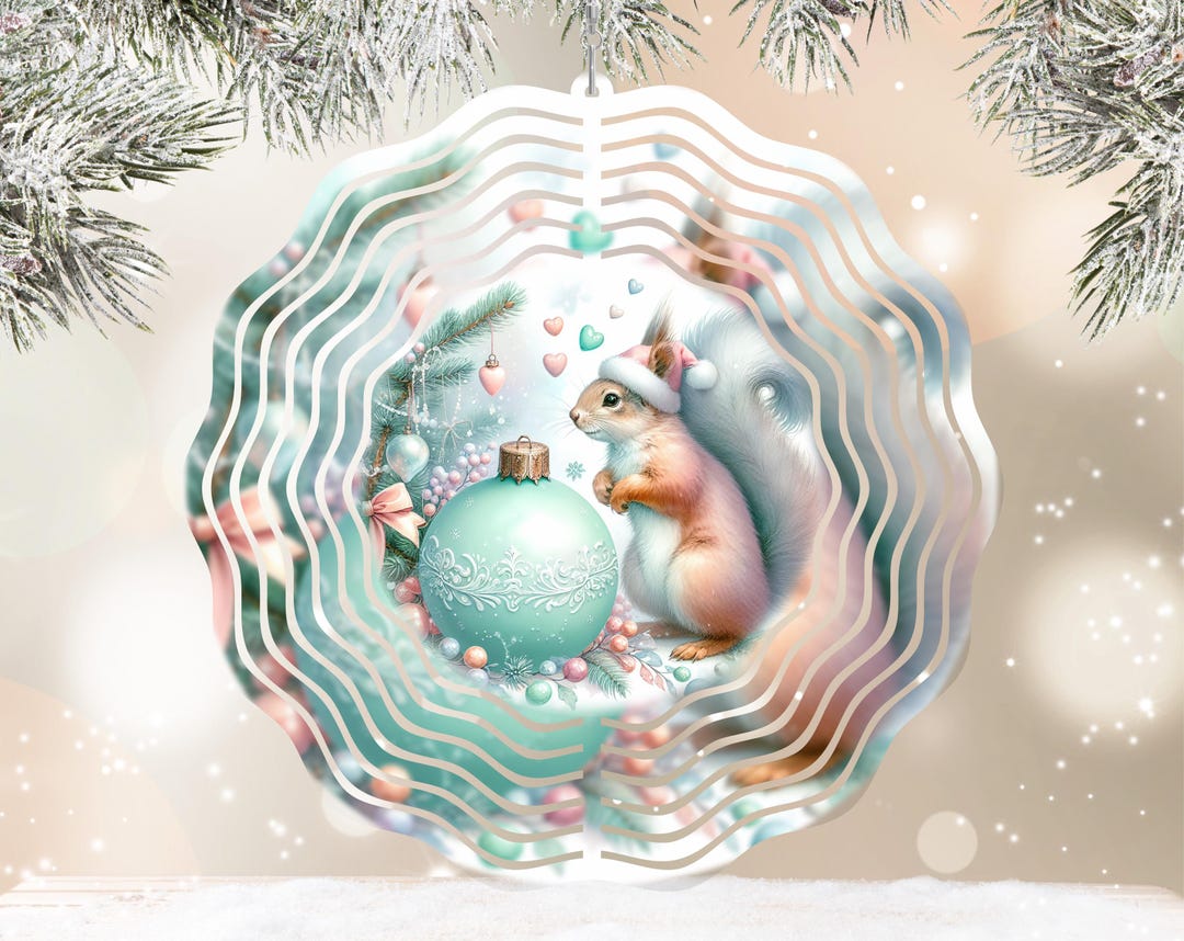 Christmas Squirrel Wind Spinner - Etsy