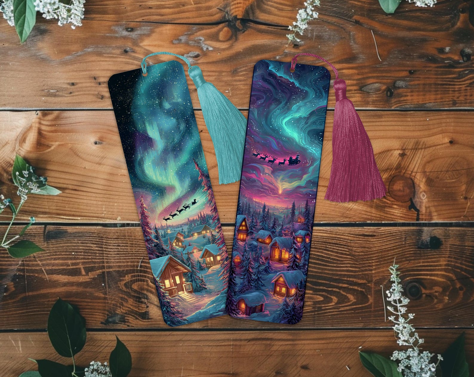 Nordic Night Bookmarks, Sublimated Aluminum Bookmarks - Etsy