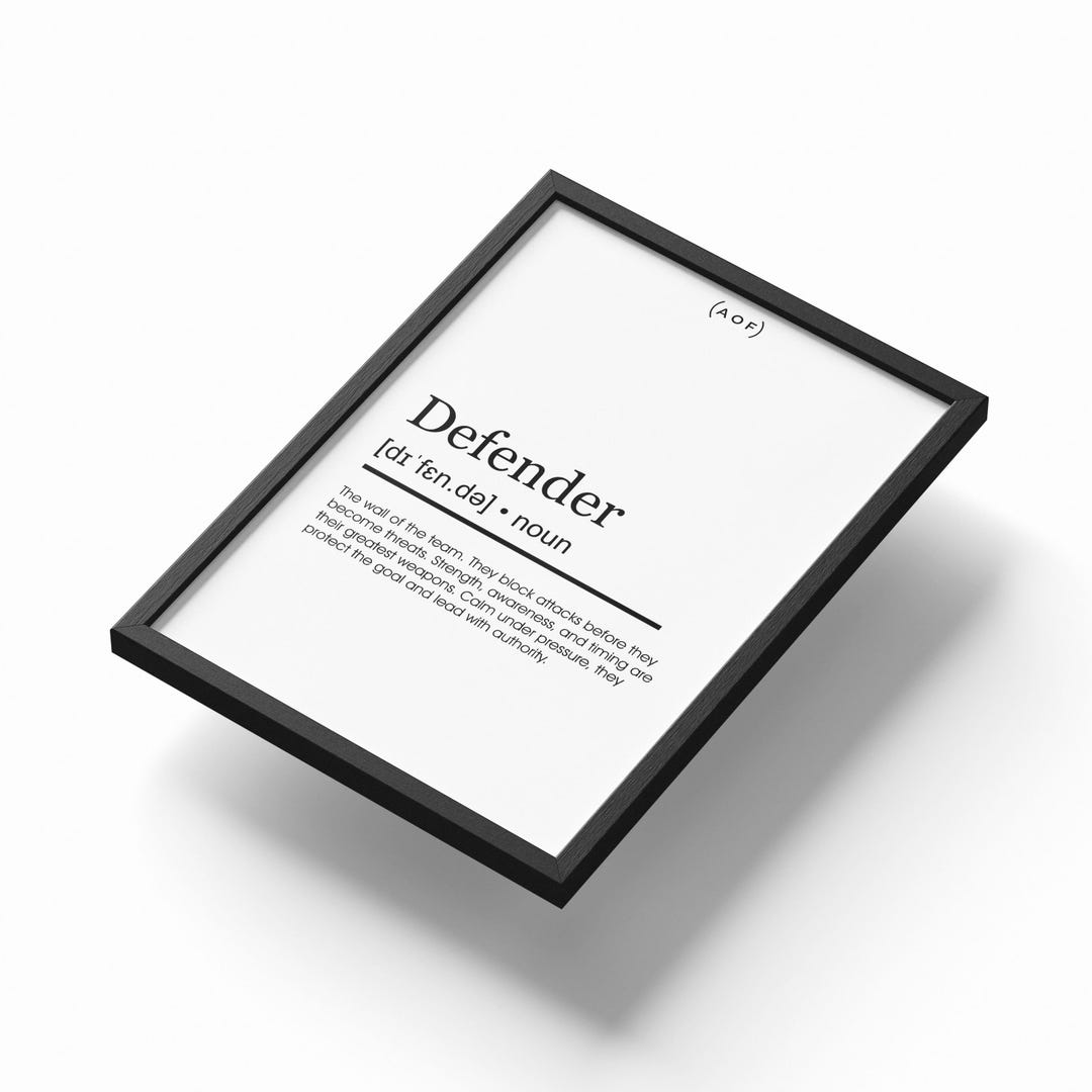 Defender Definition Soccer SVG: Minimalist Football Quote (digital ...