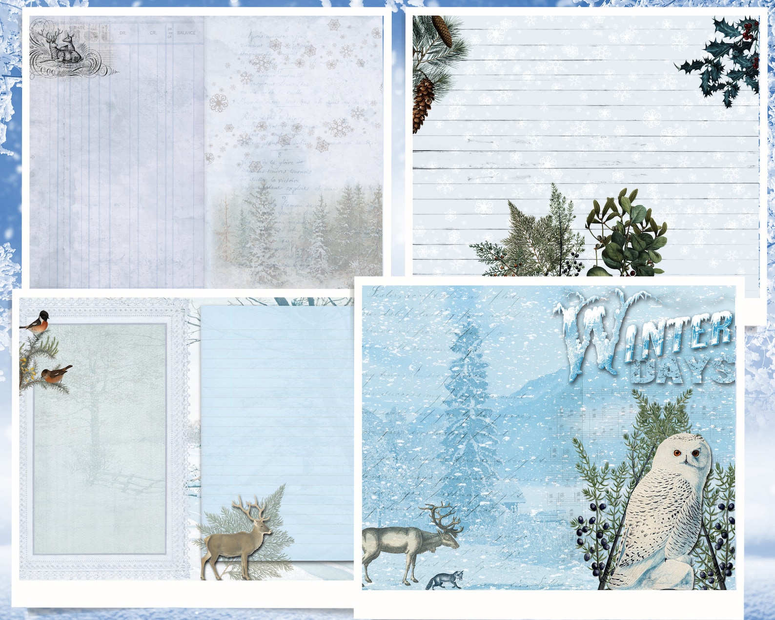 Winter Days Junk Journal Kit, Printable Digital - Etsy
