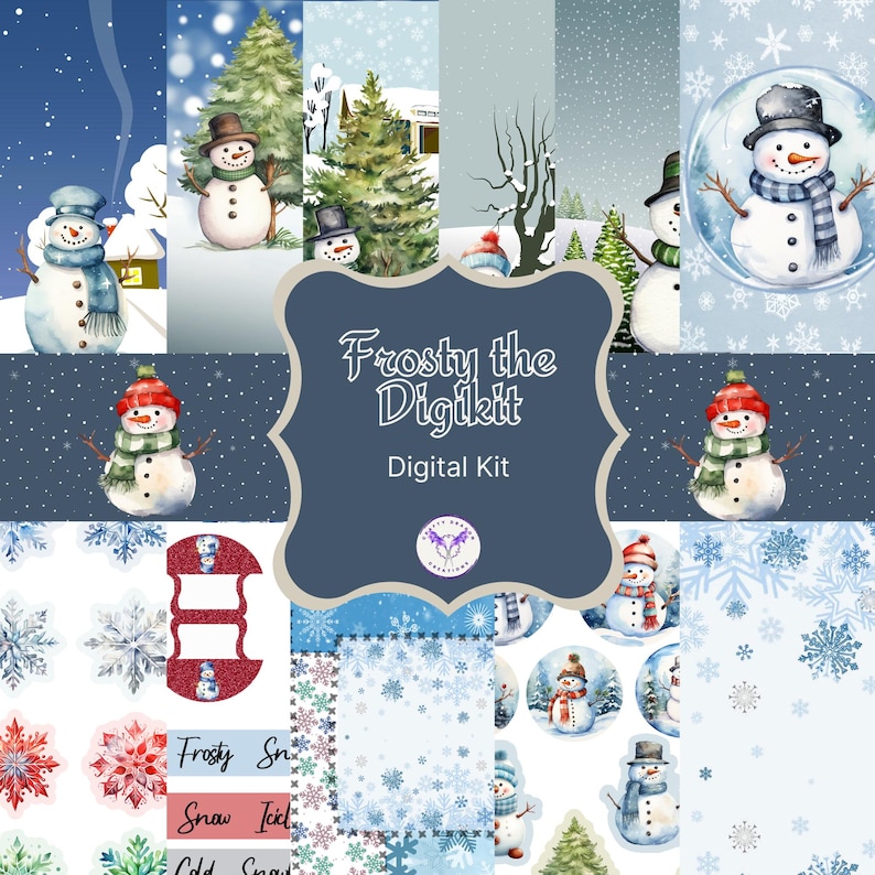 Frosty the Digikit Junk Journal Digital Kit Printable - Etsy