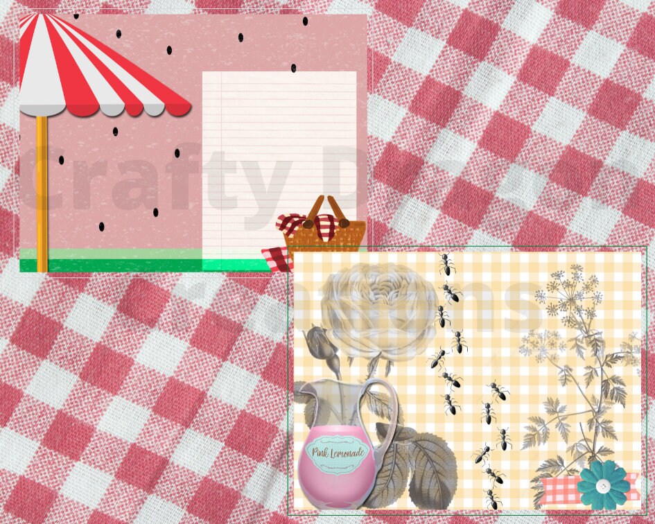 Picnic in the Park Junk Journal Kit, Printable Digital - Etsy