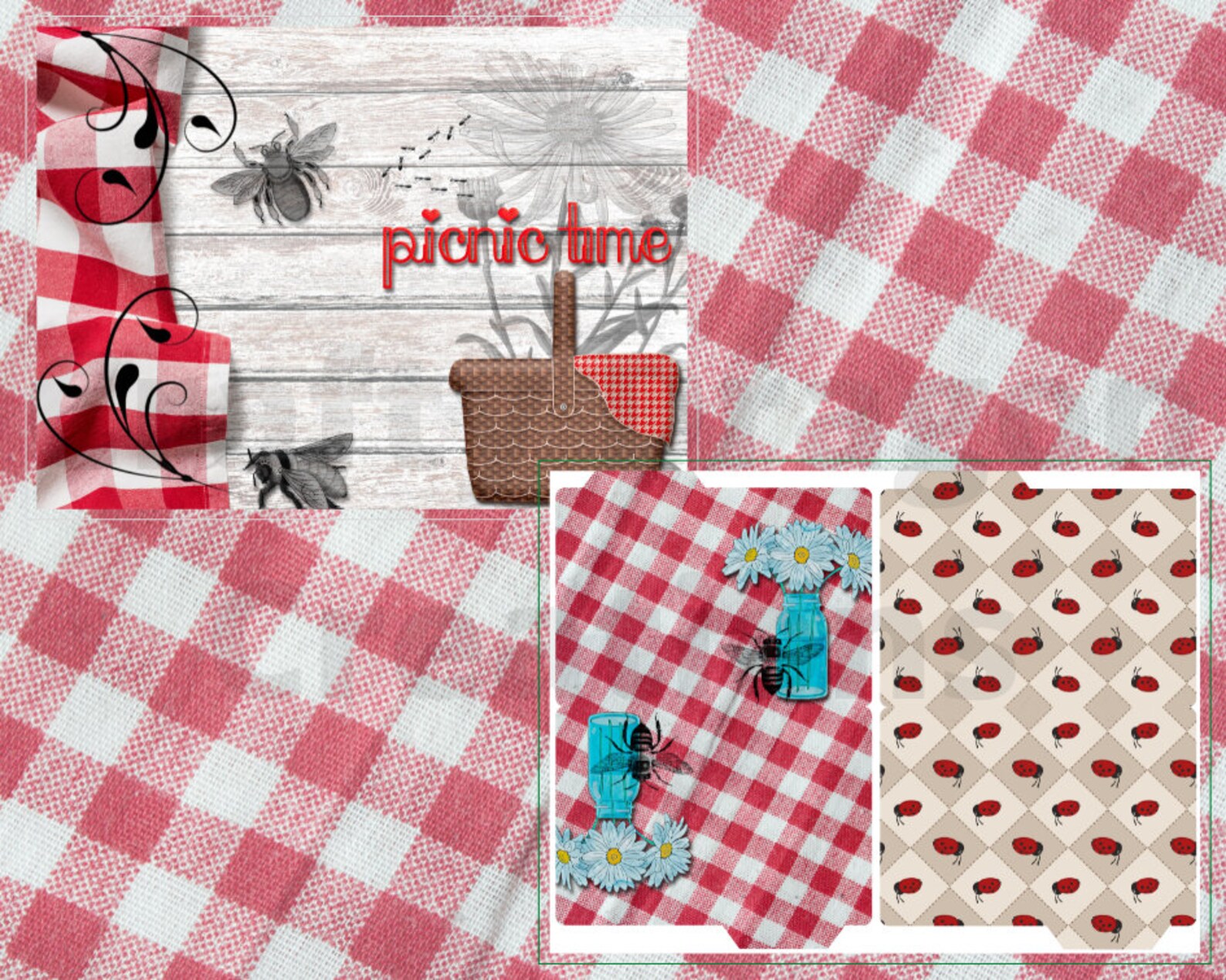 Picnic in the Park Junk Journal Kit, Printable Digital - Etsy