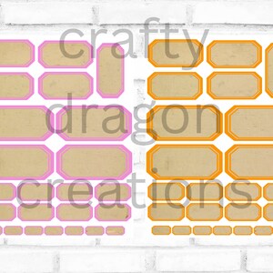 Blank Colored Labels With Vintage Background - Etsy