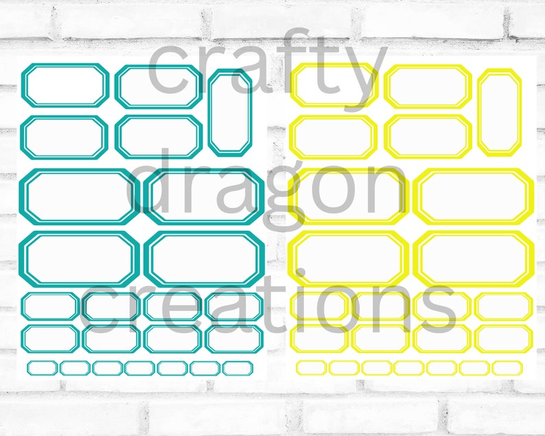 Blank Colored Labels With White Background - Etsy