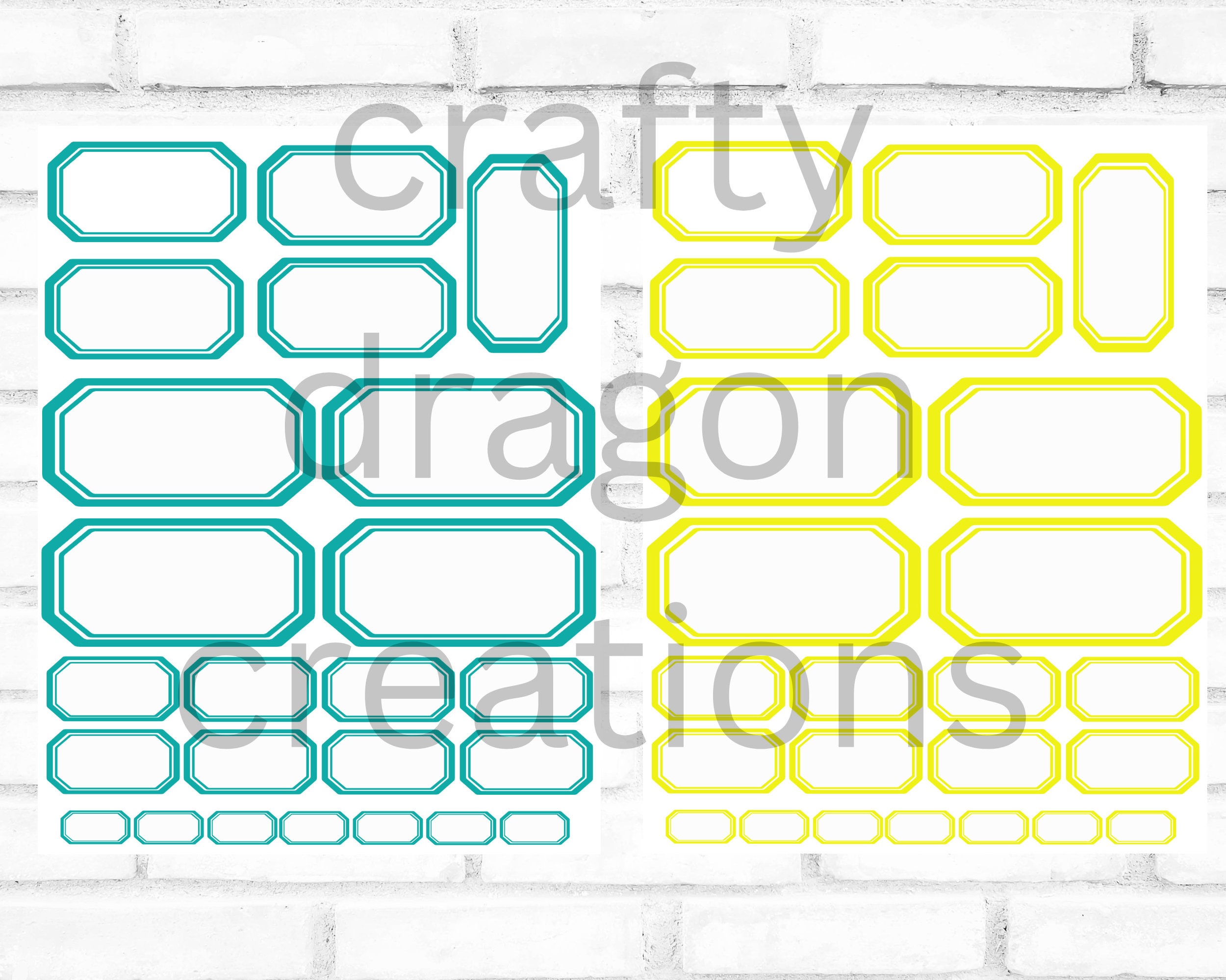 Blank Colored Labels With White Background - Etsy