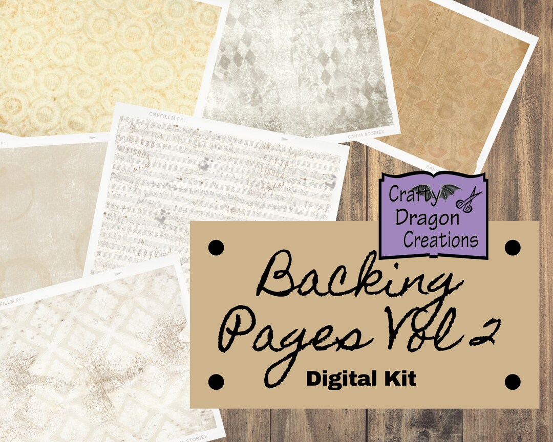 Backing Pages Vol. 2 Junk Journal Kit, Printable Digital - Etsy